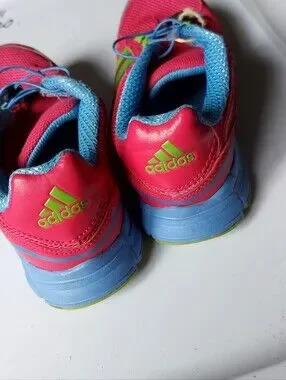 adidas | Shoes | Kids Adidas Bright Pink And Green Athletic Sneakers ...